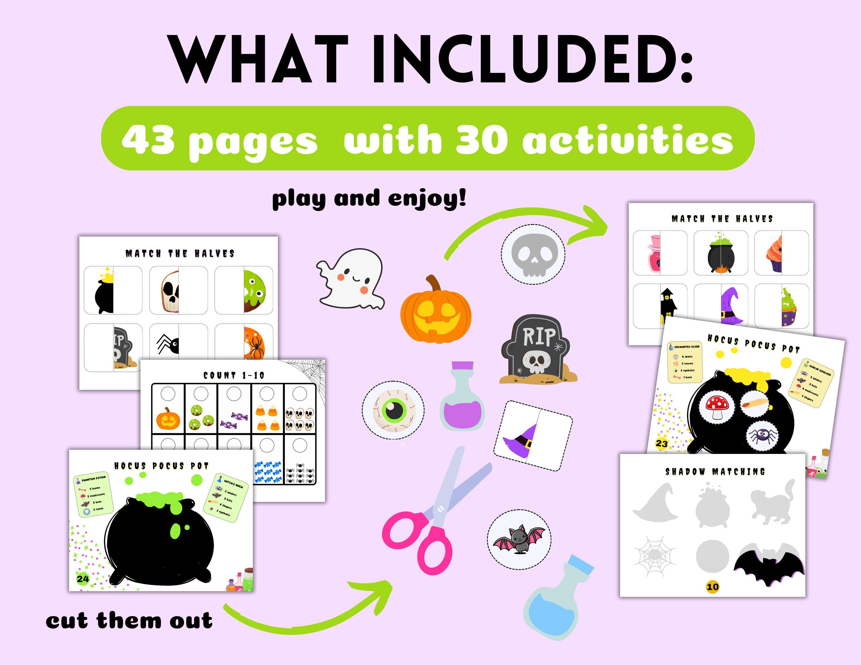 Halloween Busy Book Printable | Toddler Learning Book | Halloween ...