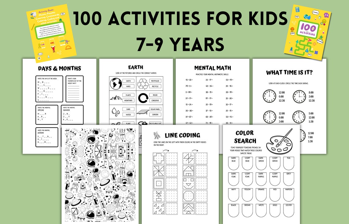 Learning Activities Bundle Kids Printable PDF Pack - Etsy