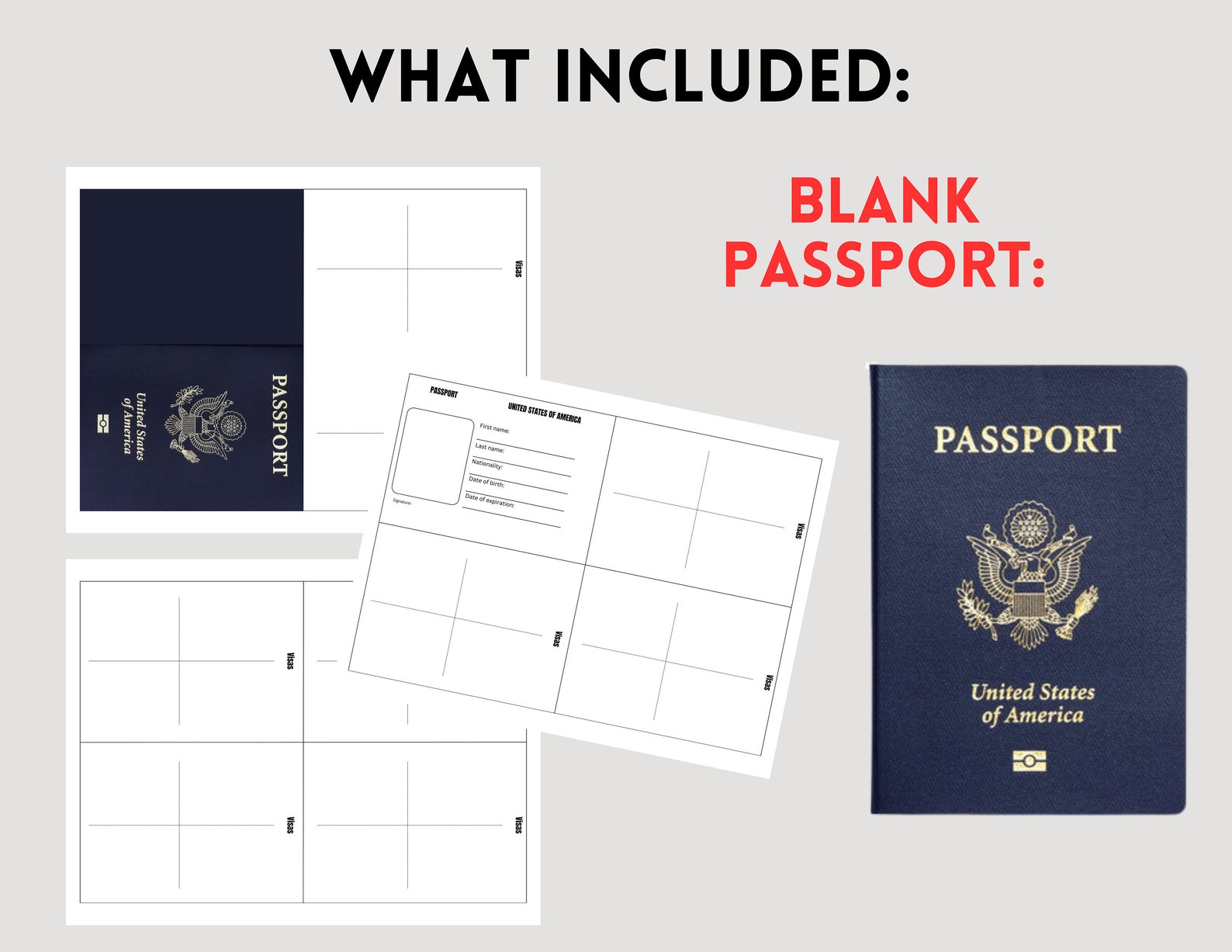 Travel, Passport Boarding Passes Dramatic Pretend Play Printable for ...