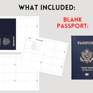 Pretend Play Travel, Printable US Passport for Kids, Boarding Pass ...