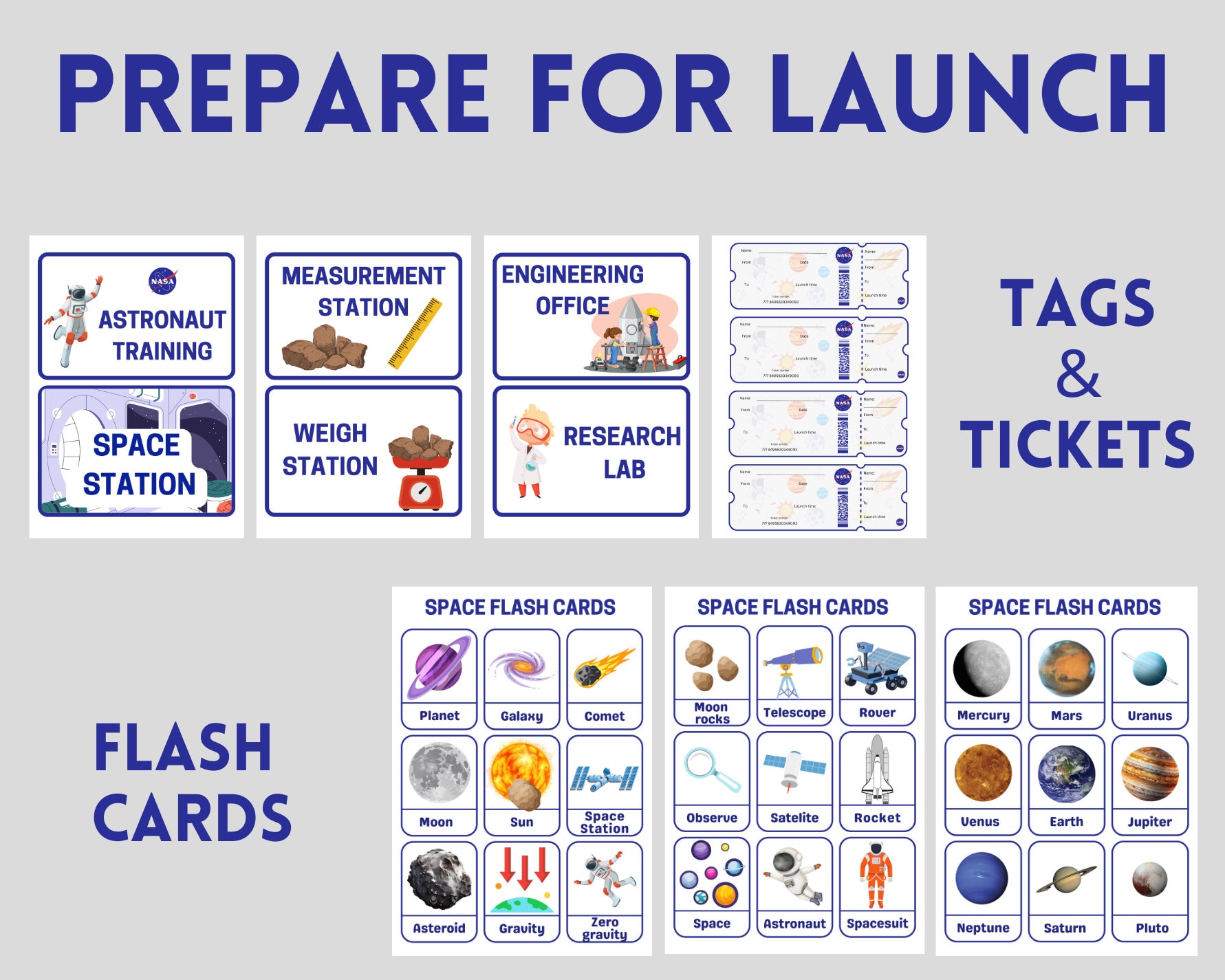Dramatic Space Station Pretend Play Printable Kids Activity - Etsy