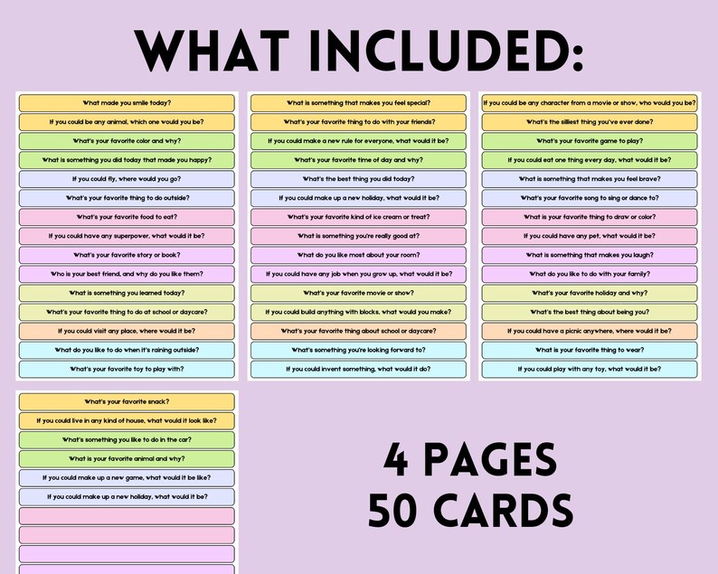 Conversation Starters for Kids | 50 Questions for Family Dinner ...