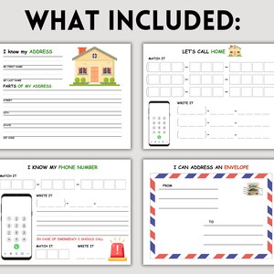 Address and Phone Number Practice Activity, I Know My Home Address ...