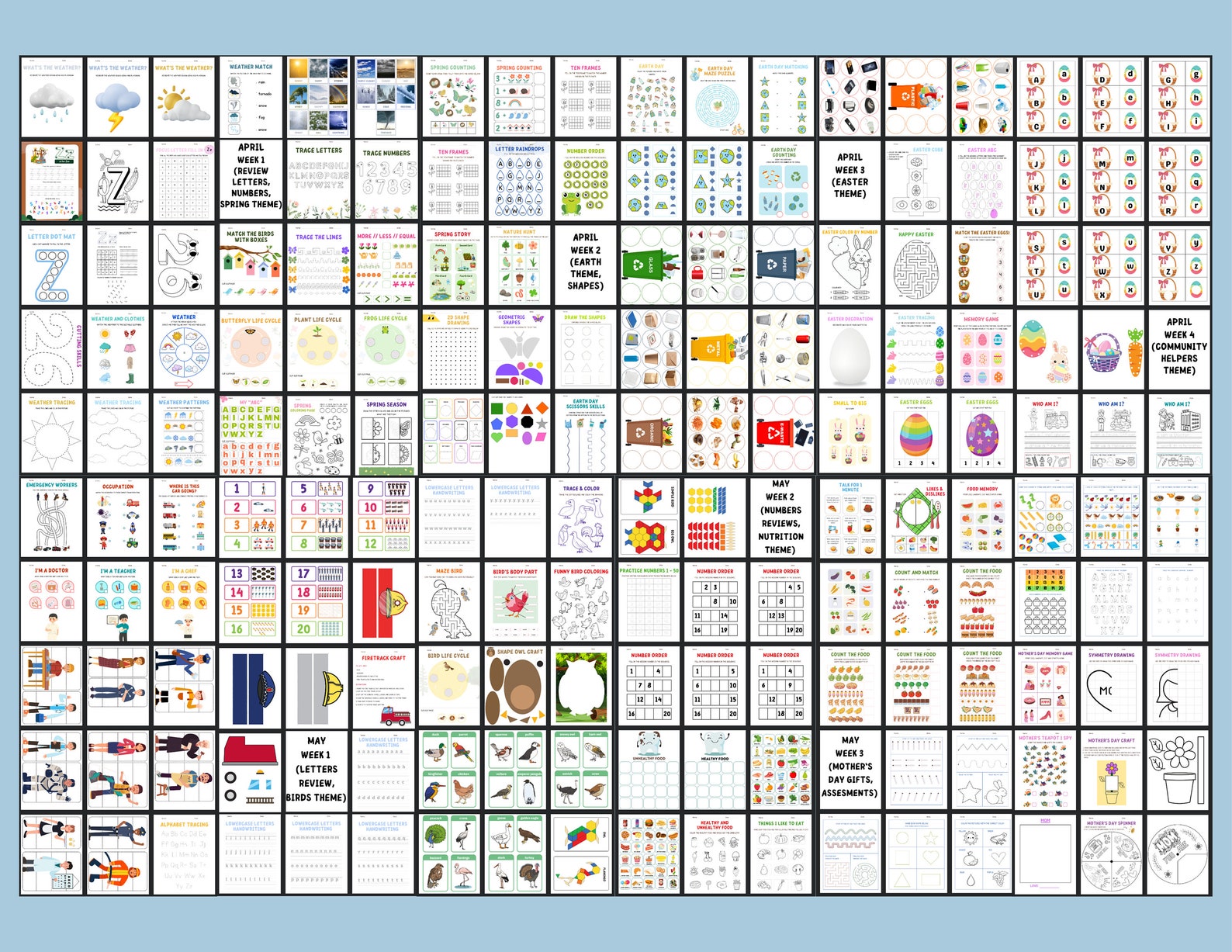 Preschool Curriculum Lesson Plan, Preschool Activity Curriculum Bundle ...