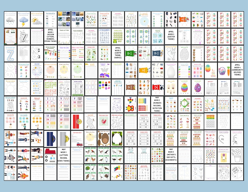 Preschool Curriculum Lesson Plan, Preschool Activity Curriculum Bundle ...