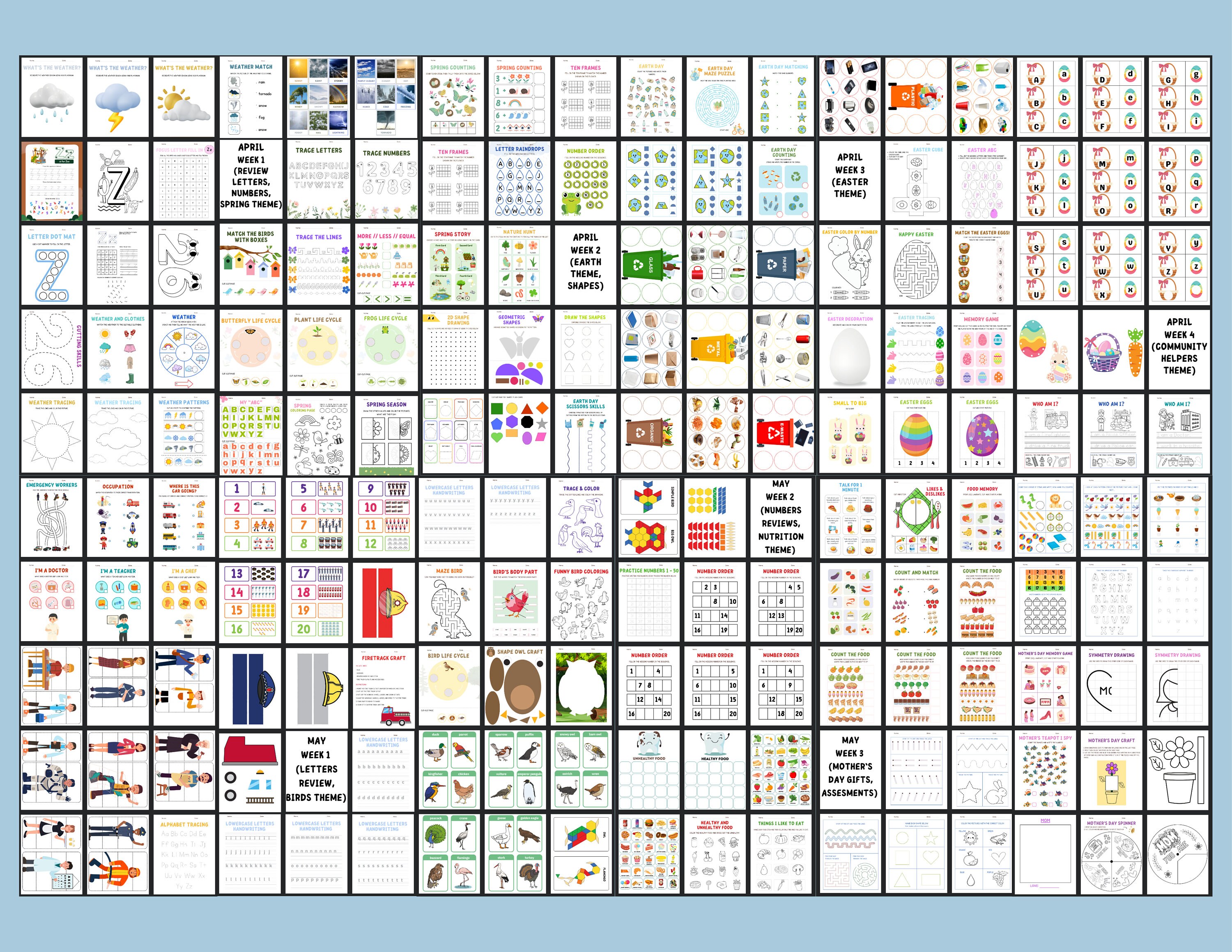 Preschool Curriculum Lesson Plan, Preschool Activity Curriculum Bundle ...