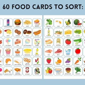 Healthy or Unhealthy Food Sorting Game, Busy Book Pages, Toddler ...