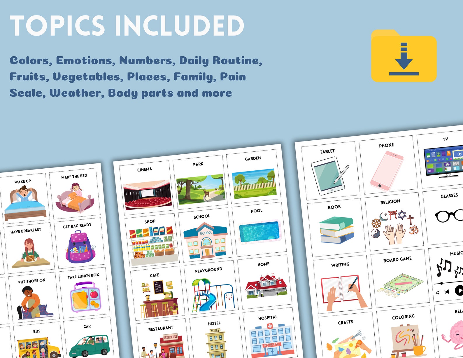 Non AAC Communication Cards Visual Support Printable - Etsy