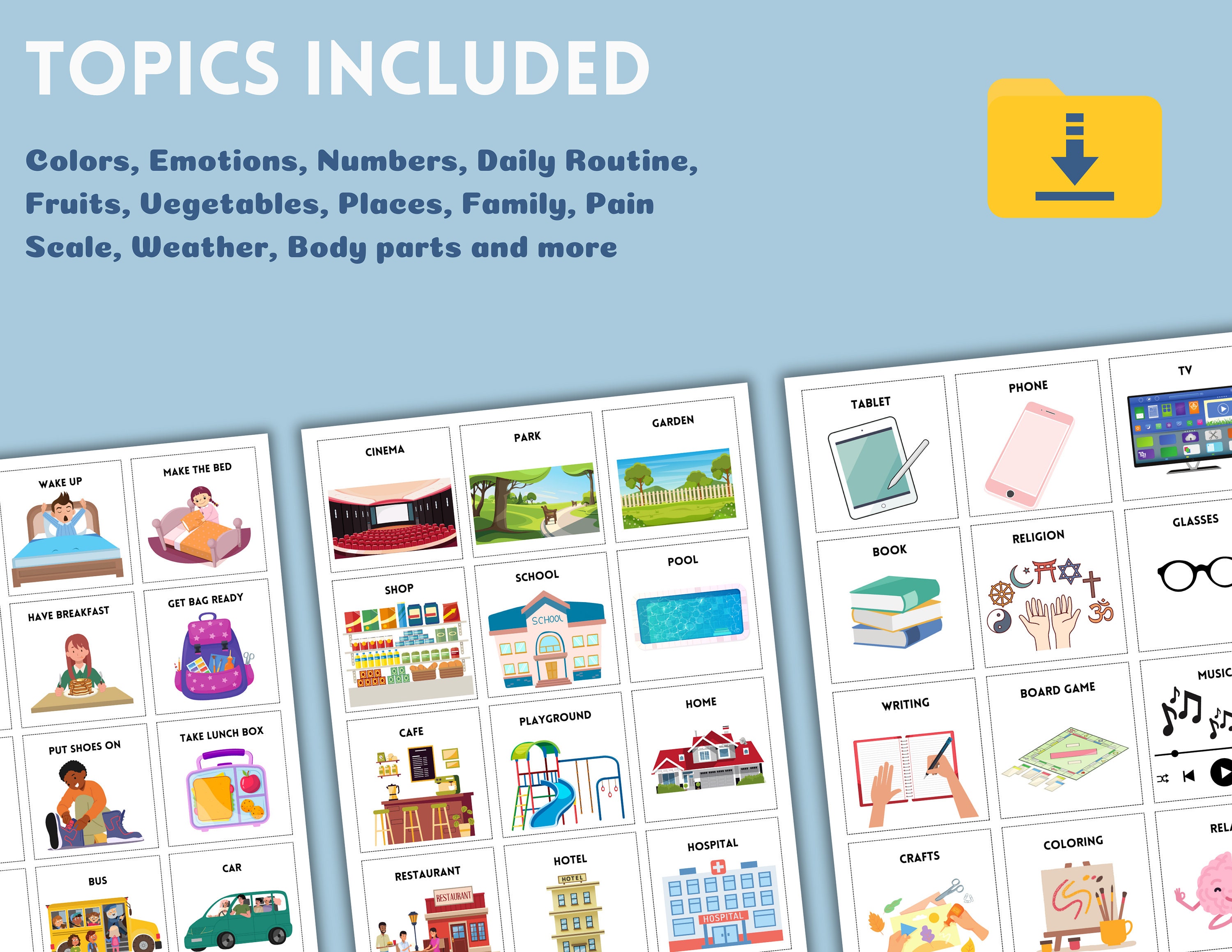 Non Verbal Communication Visual Cards Printable / Autism Communication ...