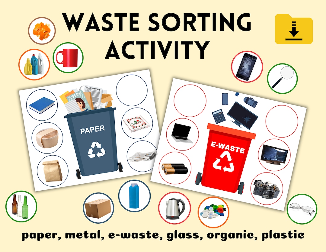 Waste Sorting Activity, Garbage Sorting, Trash, Rubbish, Recycling Game, Earth Day Activity ...