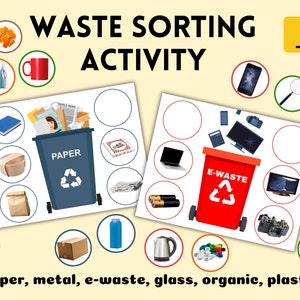 Waste Sorting Activity, Garbage Sorting, Trash, Rubbish, Recycling Game ...