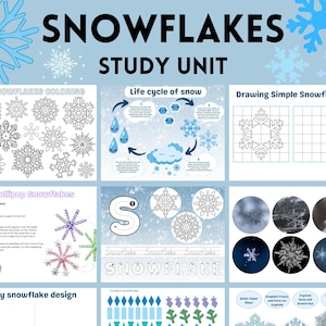 Snow Unit Study & Snowflakes Printable Bundle | Winter Homeschool ...