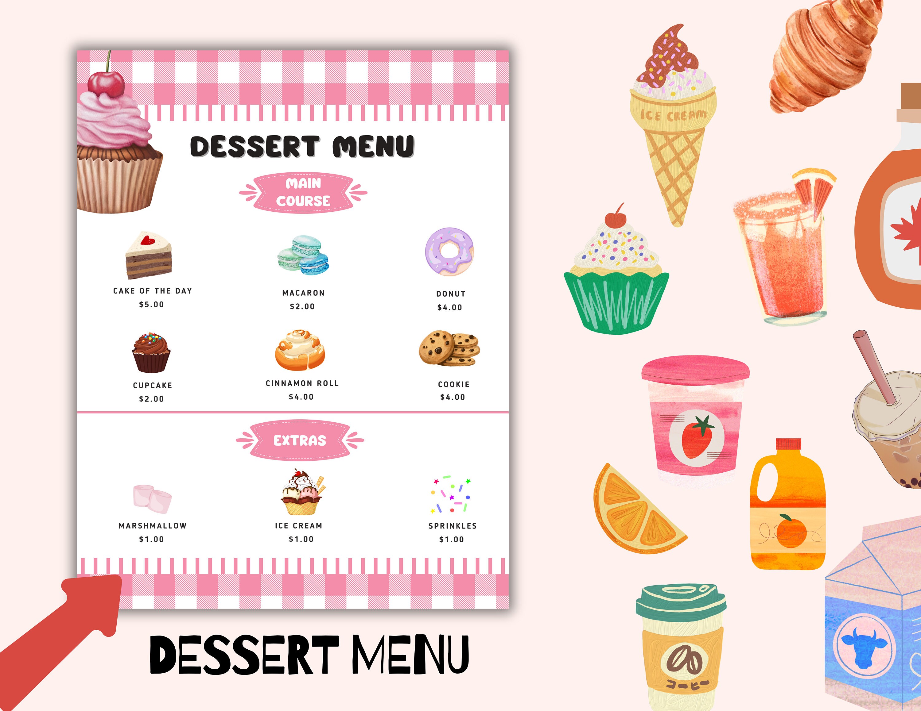Pretend Play Restaurant Menu Printable, Kids Kitchen Play Menus, Kids ...