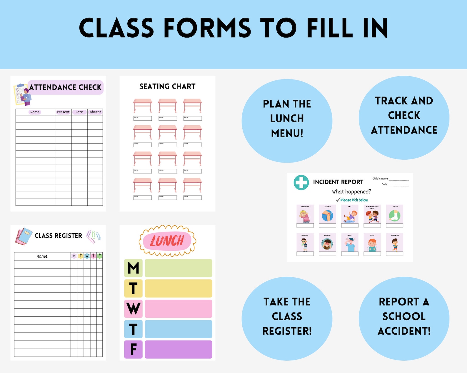 Teacher Pretend Play Set , Printable Instant Download , Dramatic Play School , Homeschool Pre ...