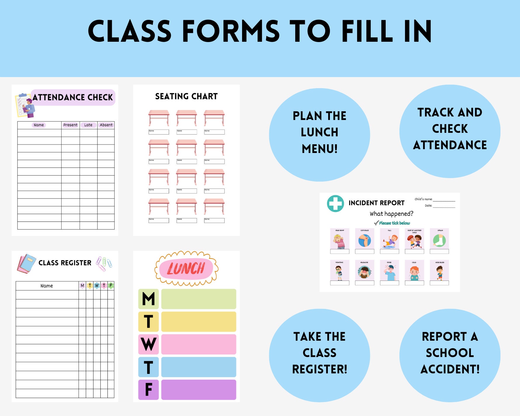Teacher Pretend Play Set , Printable Instant Download , Dramatic Play ...