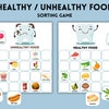 Healthy or Unhealthy Food Sorting Game, Busy Book Pages, Toddler ...