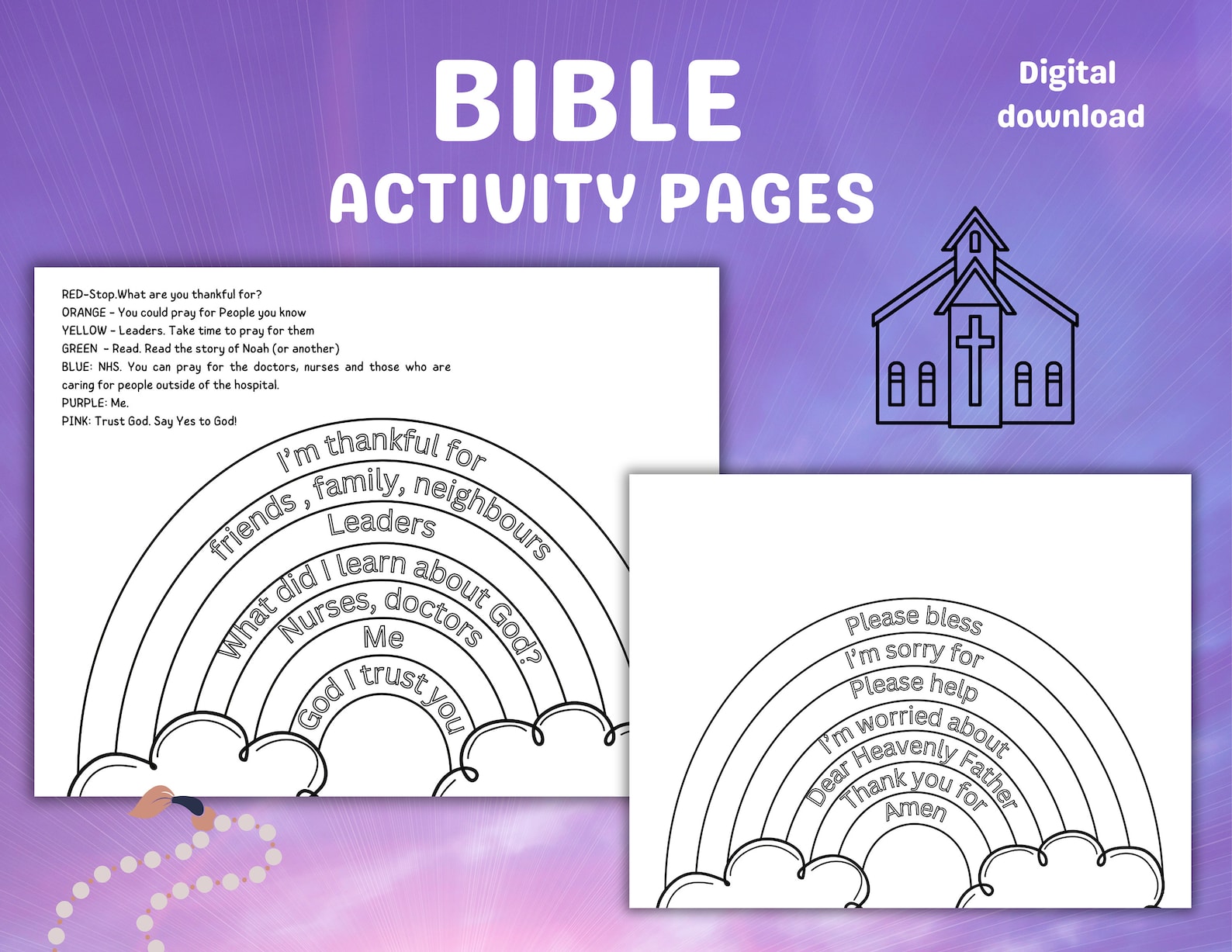 Prayer Rainbow | Prayer Craft | How to Pray for Kids | Prayer Game ...