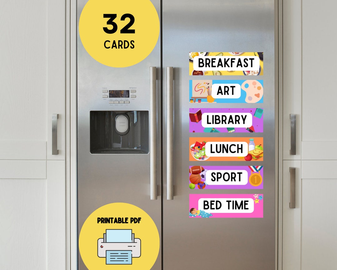 Printable Visual Schedule for Preschoolers, Toddler Visual Calendar ...