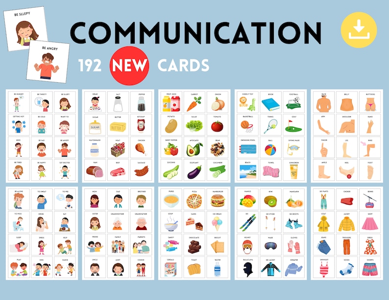 Communication Cards / Non Verbal Printable / Autism Communication ...