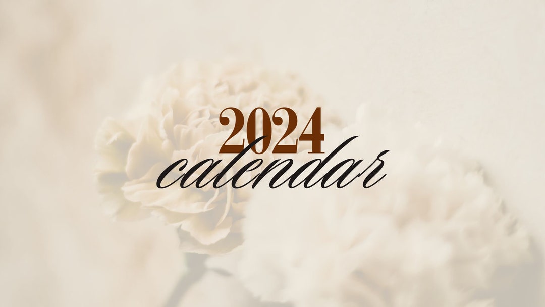 Printable Calendar 2024 Monthly Planner Pastel Calendar - Etsy