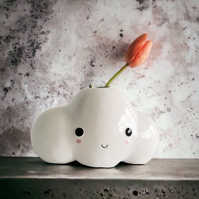 Cute Cloud Vase Cute Flower Vase Nature Vase Gifts for - Etsy
