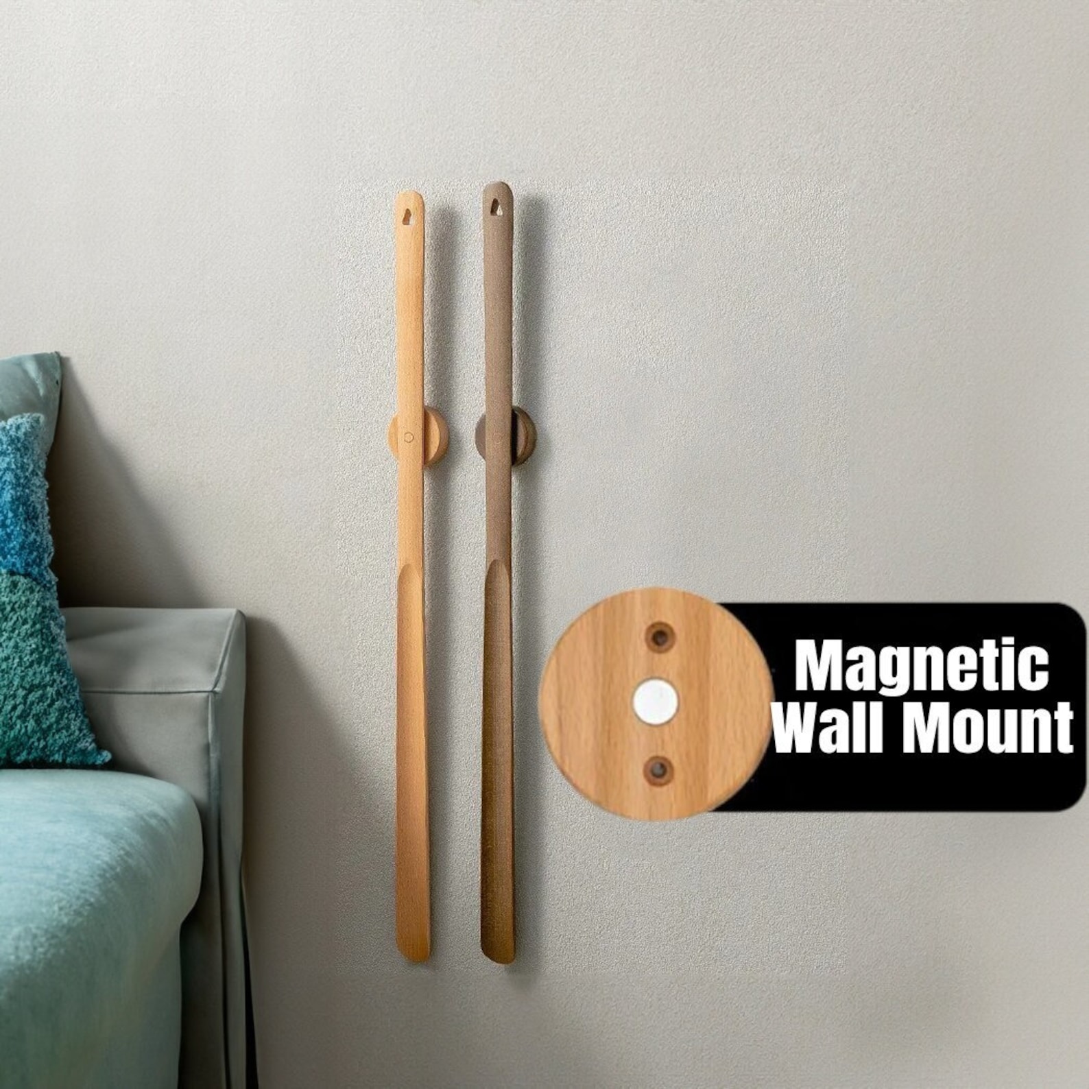 Wall Mounted Shoe Horn - Magnetic, Space-saving Shoe Accessory, Ideal ...