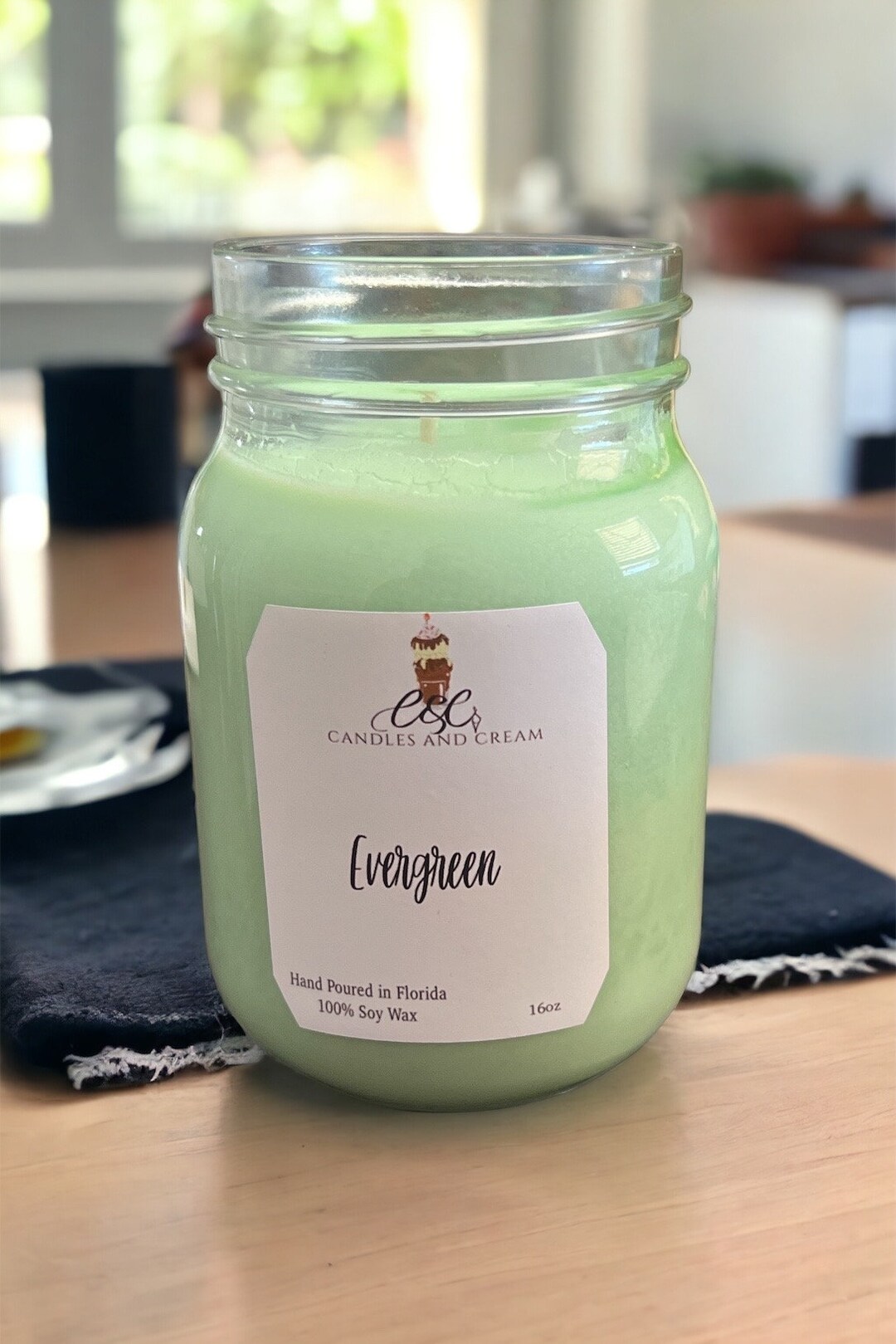 Evergreen Scented Candle, 16oz Pine Scented Vegan Candle - Etsy