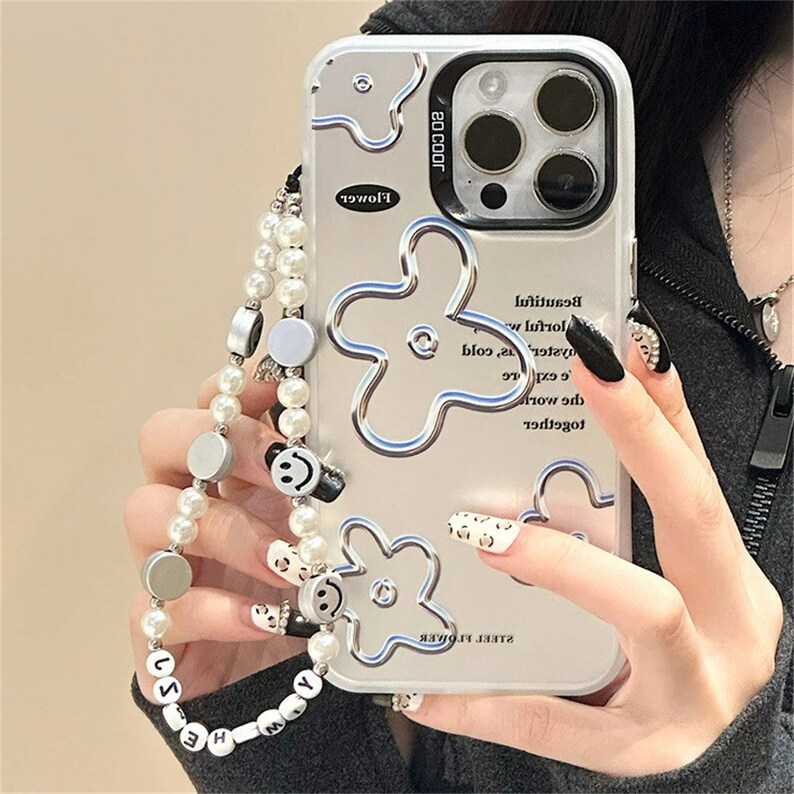 SCC French Cute Cartoon Flower Pearl Bow Puppy Butterfly Heart Pink ...