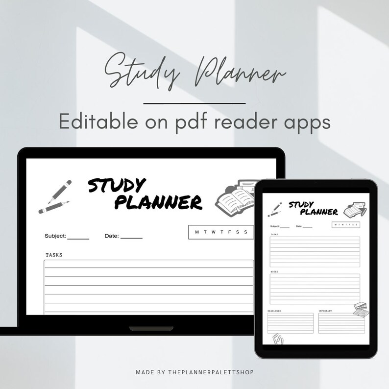 Study Planner, Weekly Planner, Daily Planner, Hourly Planner, to Do ...