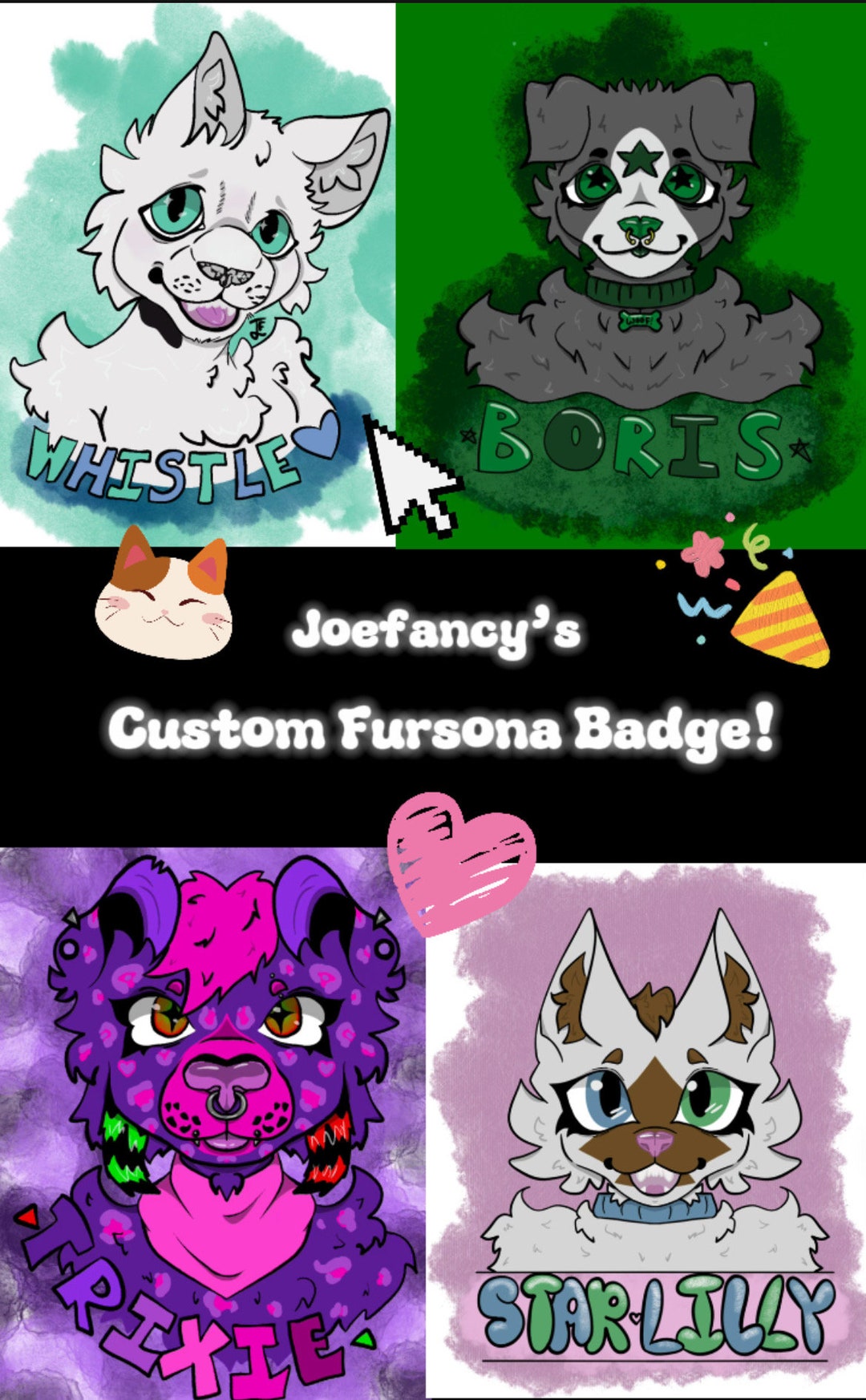 Custom Fursona Badge - Etsy