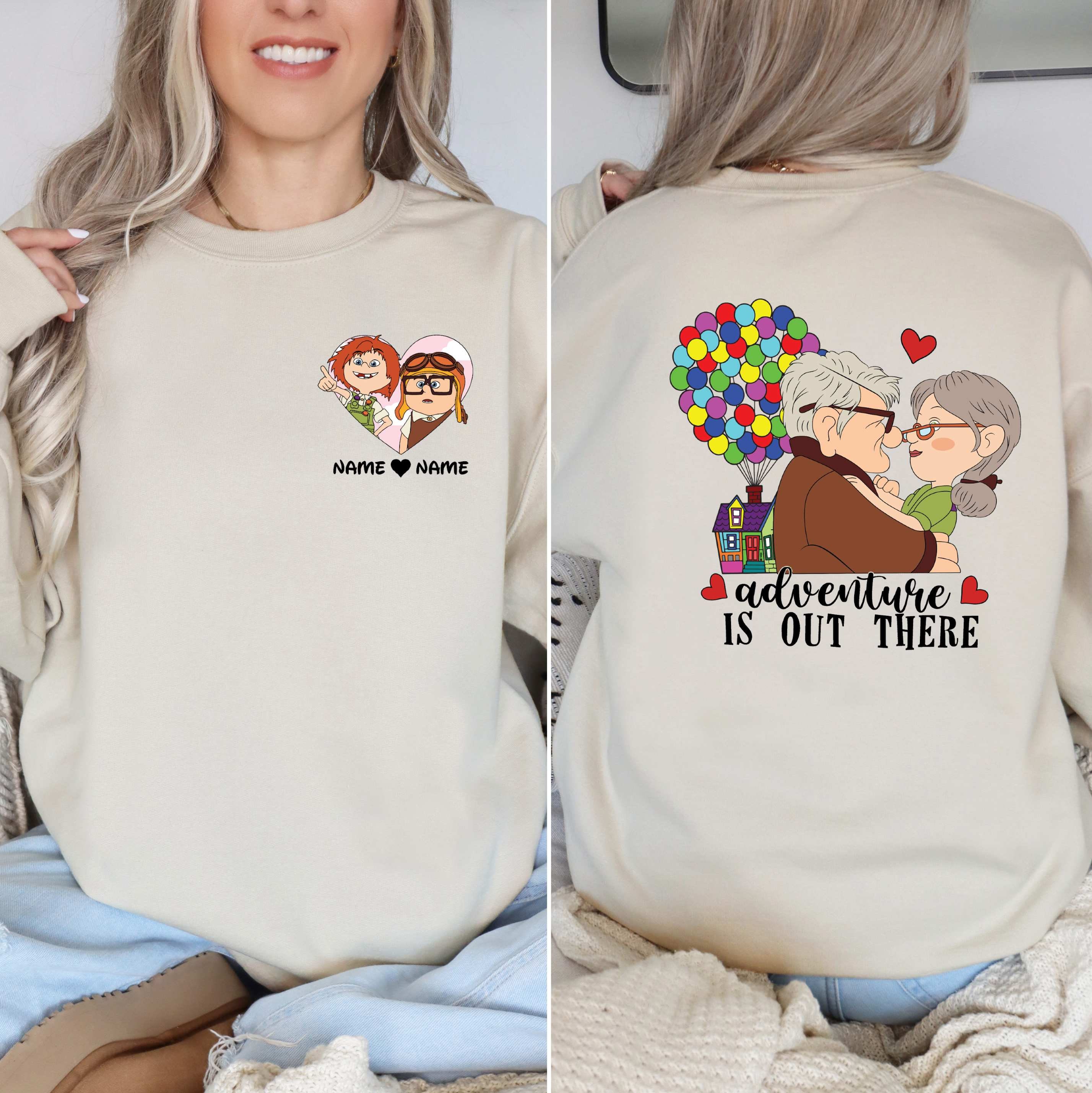 Custom Disney Carl and Ellie Sweatshirt, Adventure is Out There ...