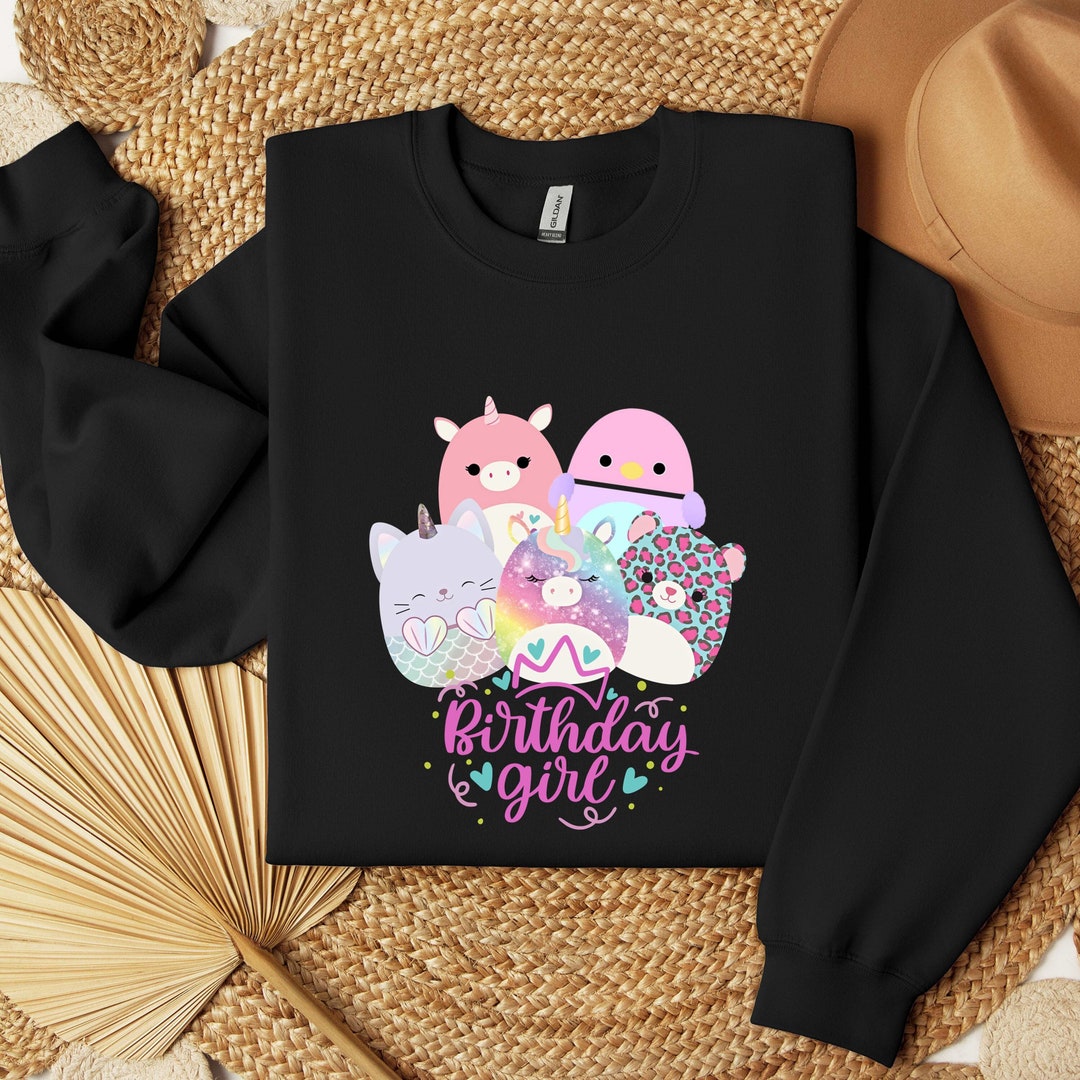 Birthday Squish Girl Sweatshirt Squish Birthday Girl Sweatshirt