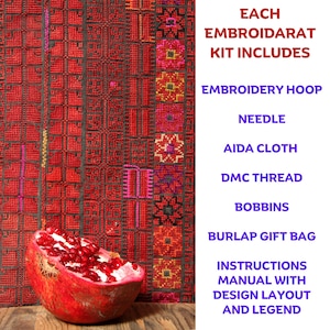 Watermelon Palestinian Embroidery Tatreez KIT for DIY Pattern- 5in Hoop ...