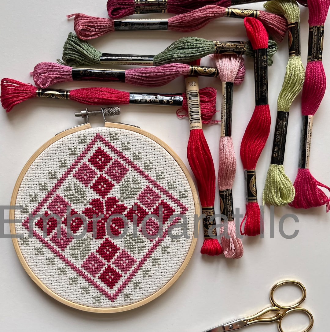 Palestinian Embroidery DIY Tatreez Kit- 5in Hoop - Etsy