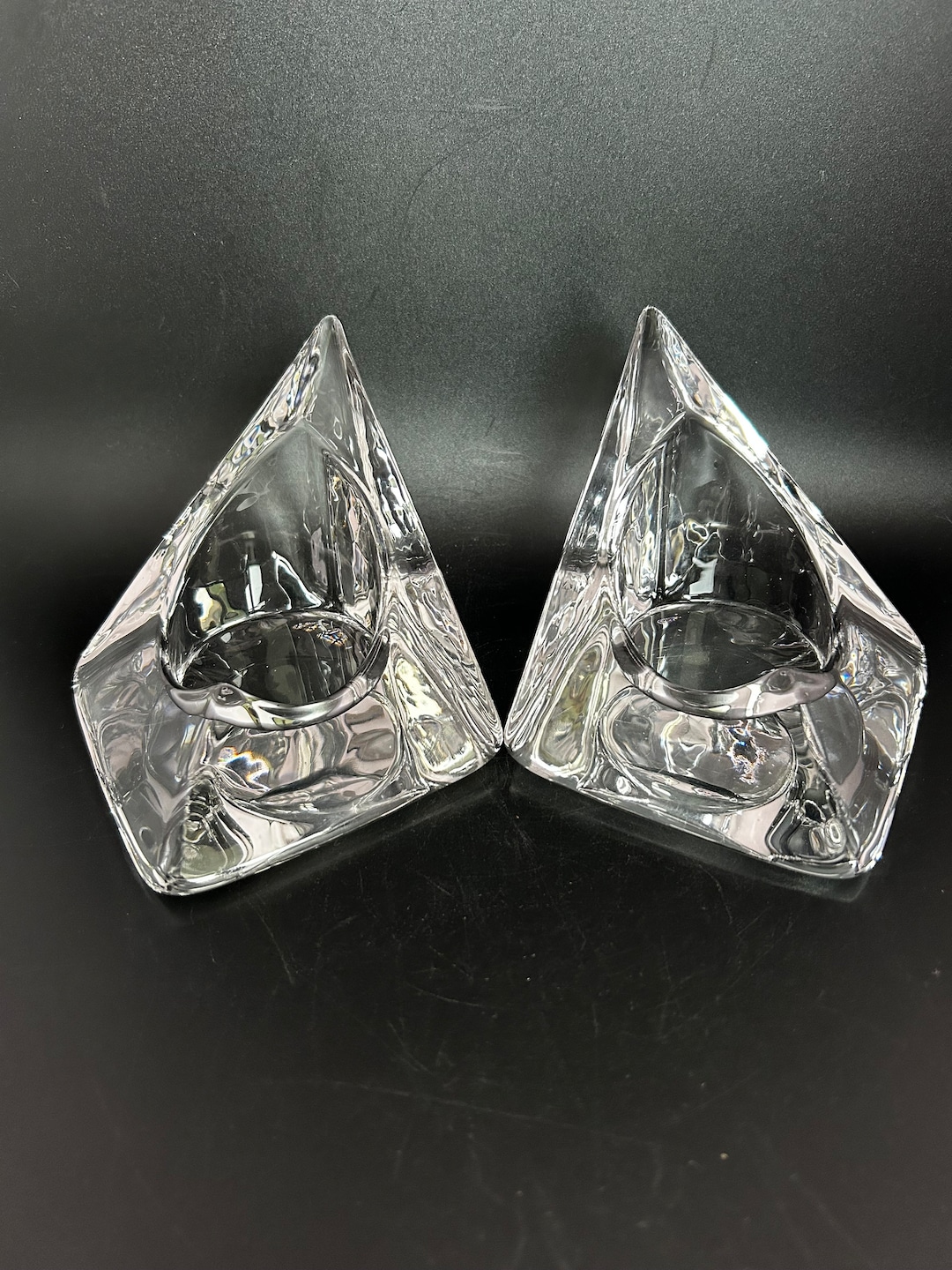 Nybro Pyramid Candle Holders - Etsy