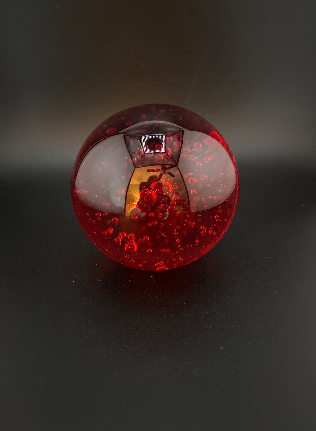 Red Glass Ball Paperweight Sphere - Etsy