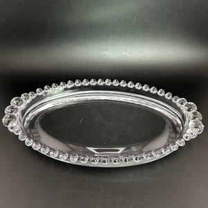Candlewick Glass Oval Tray - Etsy