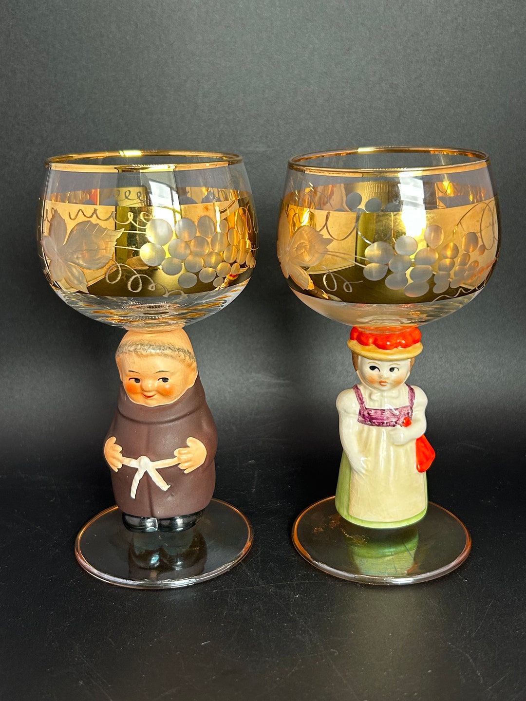 Goebel Figurine Wine Glasses - Etsy