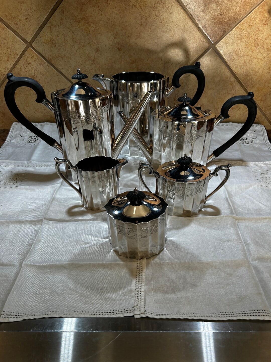 Lunt Silver Plate Tea Set - Etsy