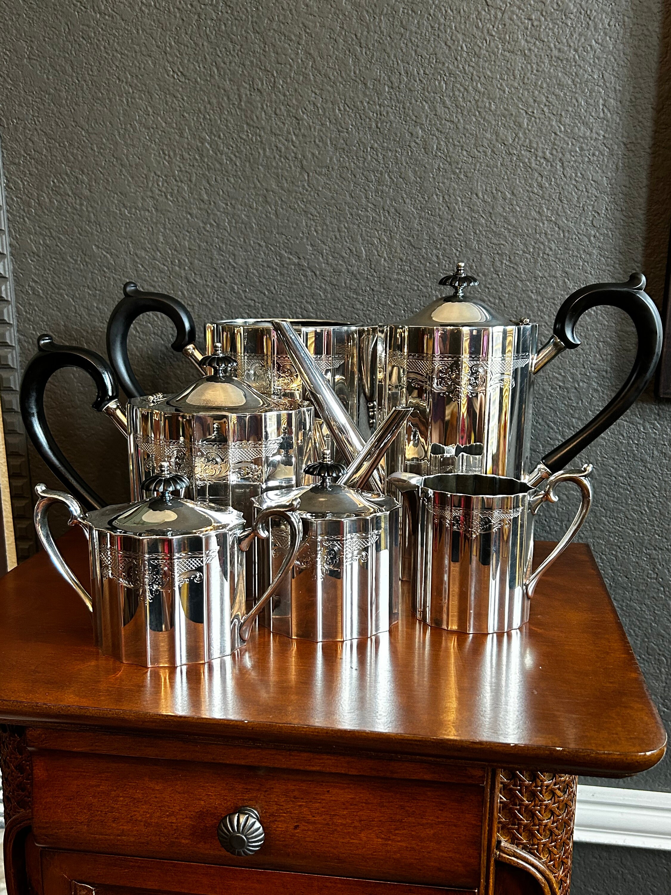 Lunt Silver Plate Tea Set - Etsy
