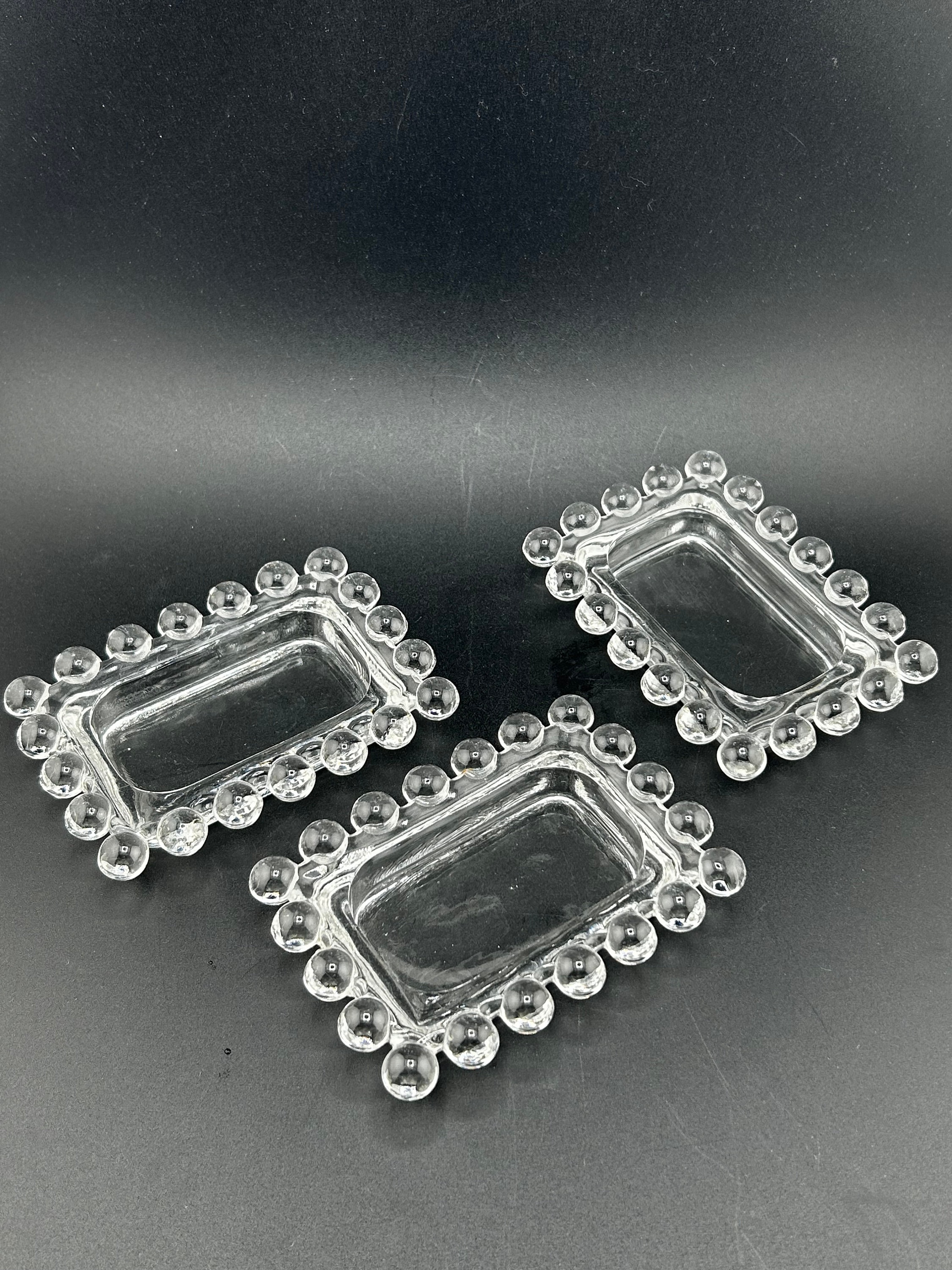 Imperial Glass Candlewick Trays, Set of 3 - Etsy