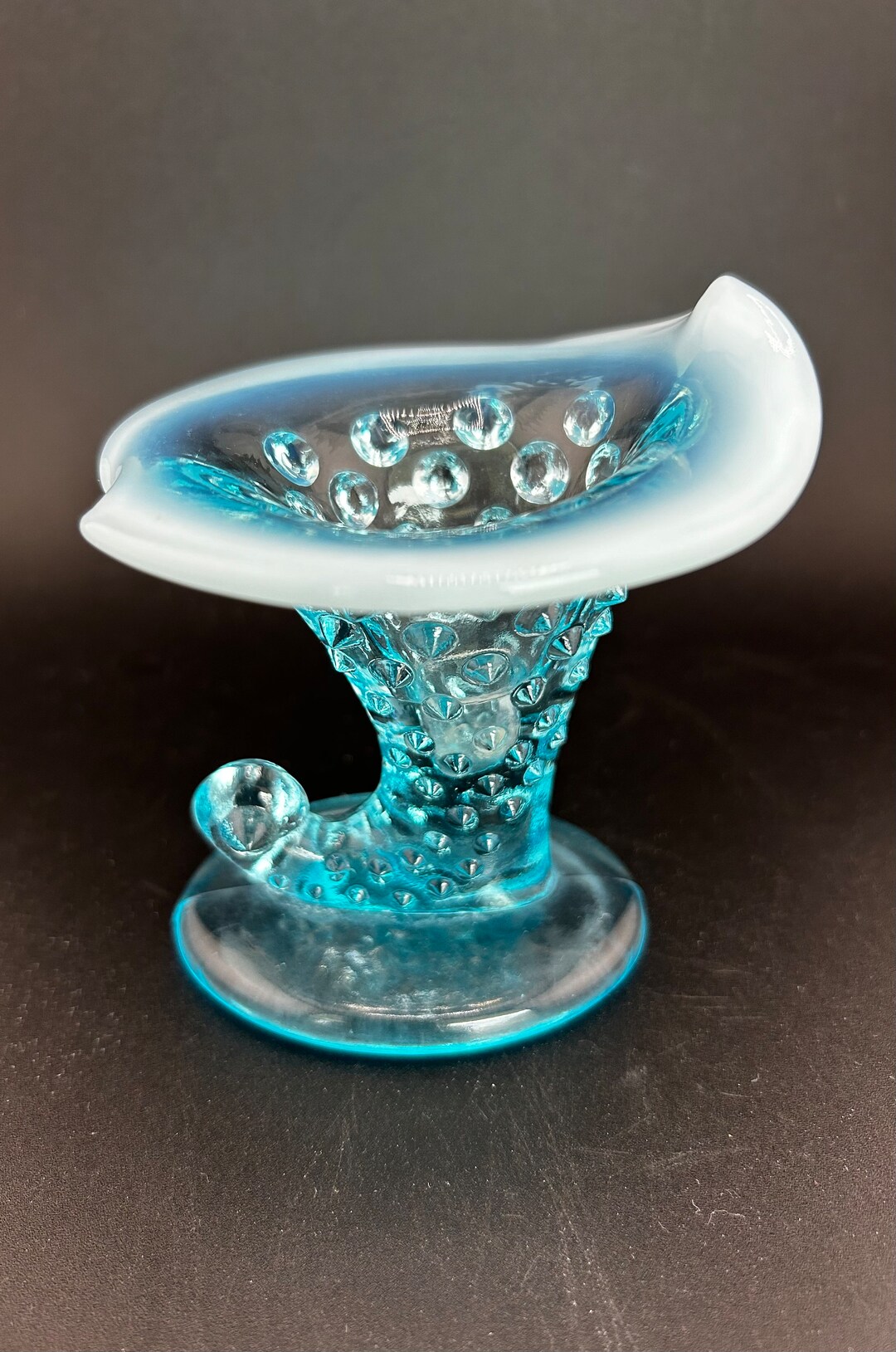 Fenton Hobnail Cornucopia - Etsy