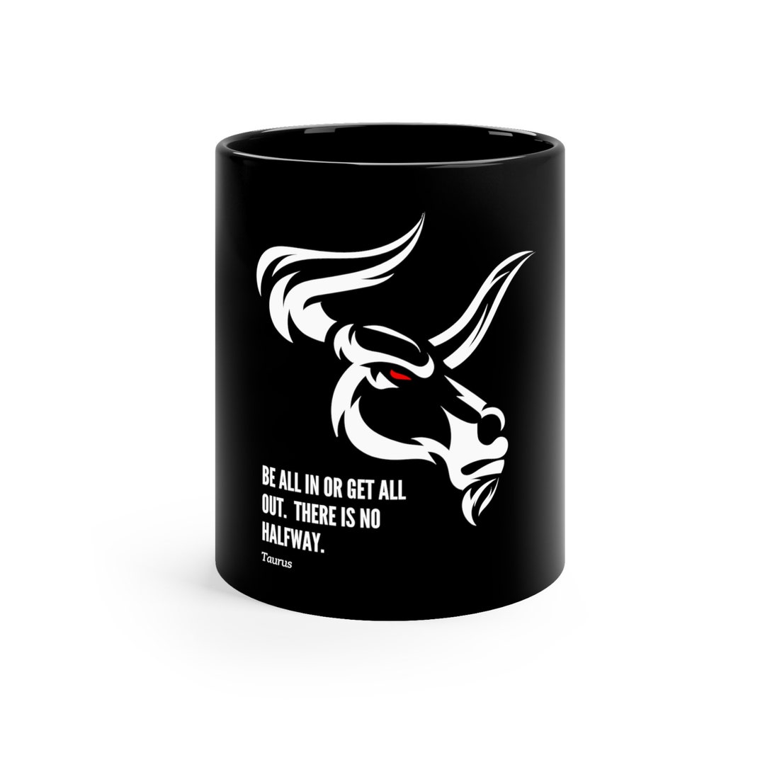 Black Taurus Bull Coffee Mug, 11oz - Etsy