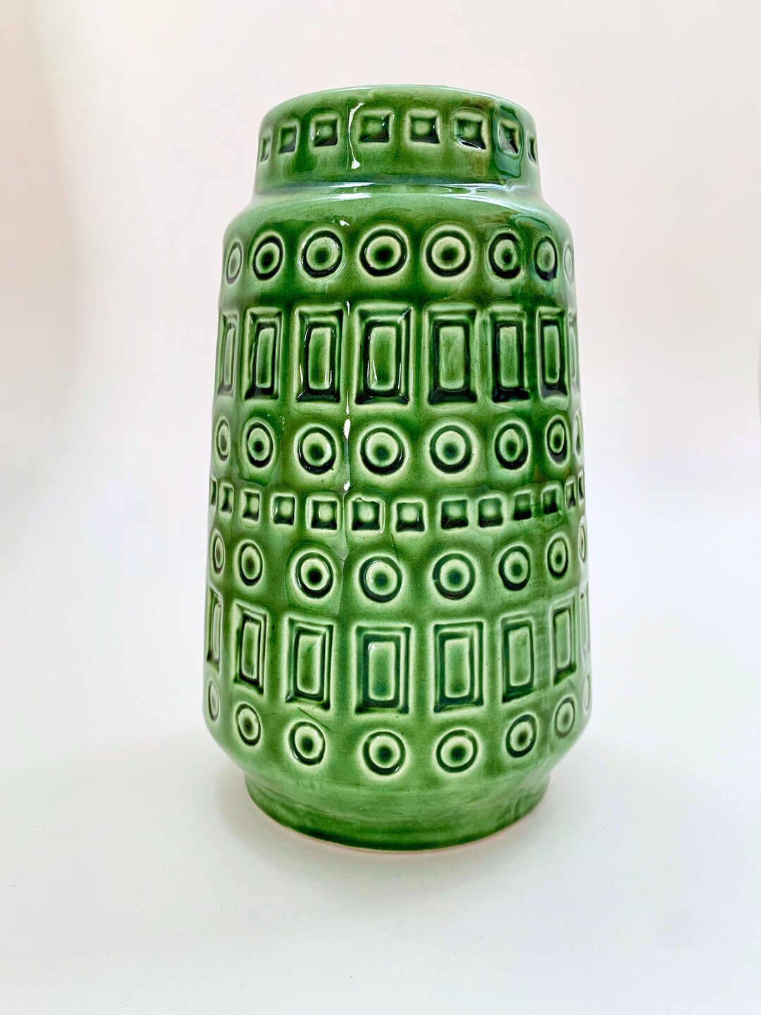 Vintage 1970s German Pottery Scheurich Inca Vase 260-18, Scheurich Inka ...