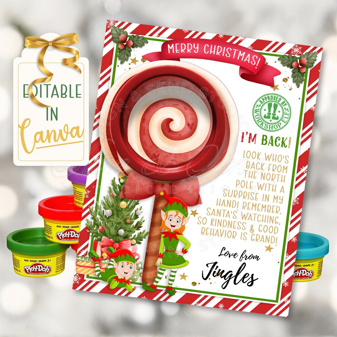 Christmas Playdoh Favors Custom Christmas Cards Class Christmas Party ...