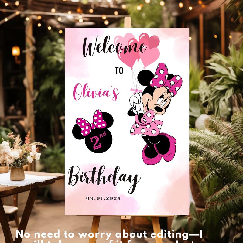Minnie Mouse Party Signs - Etsy
