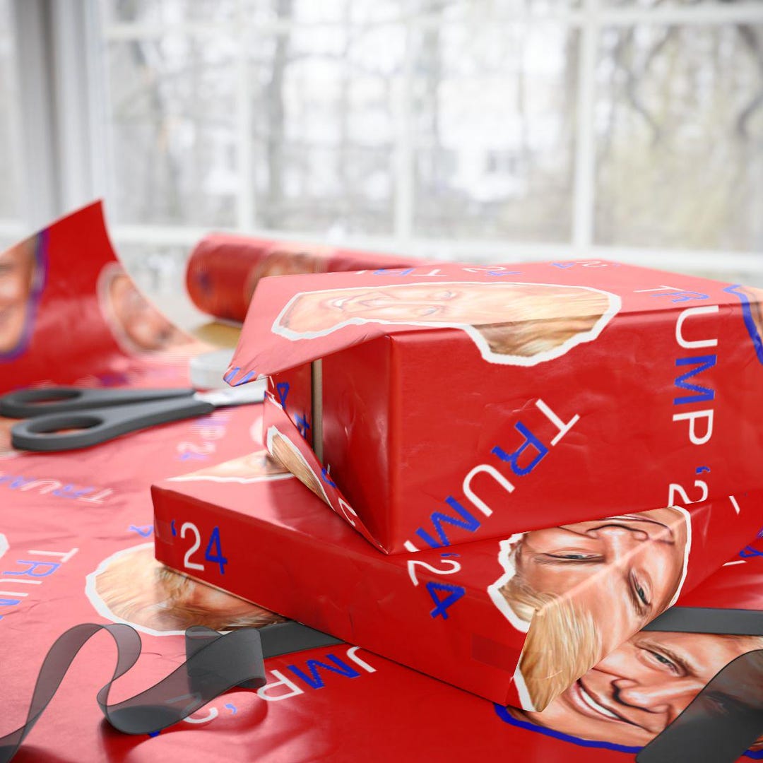 Red Trump Wrapping Paper - Etsy
