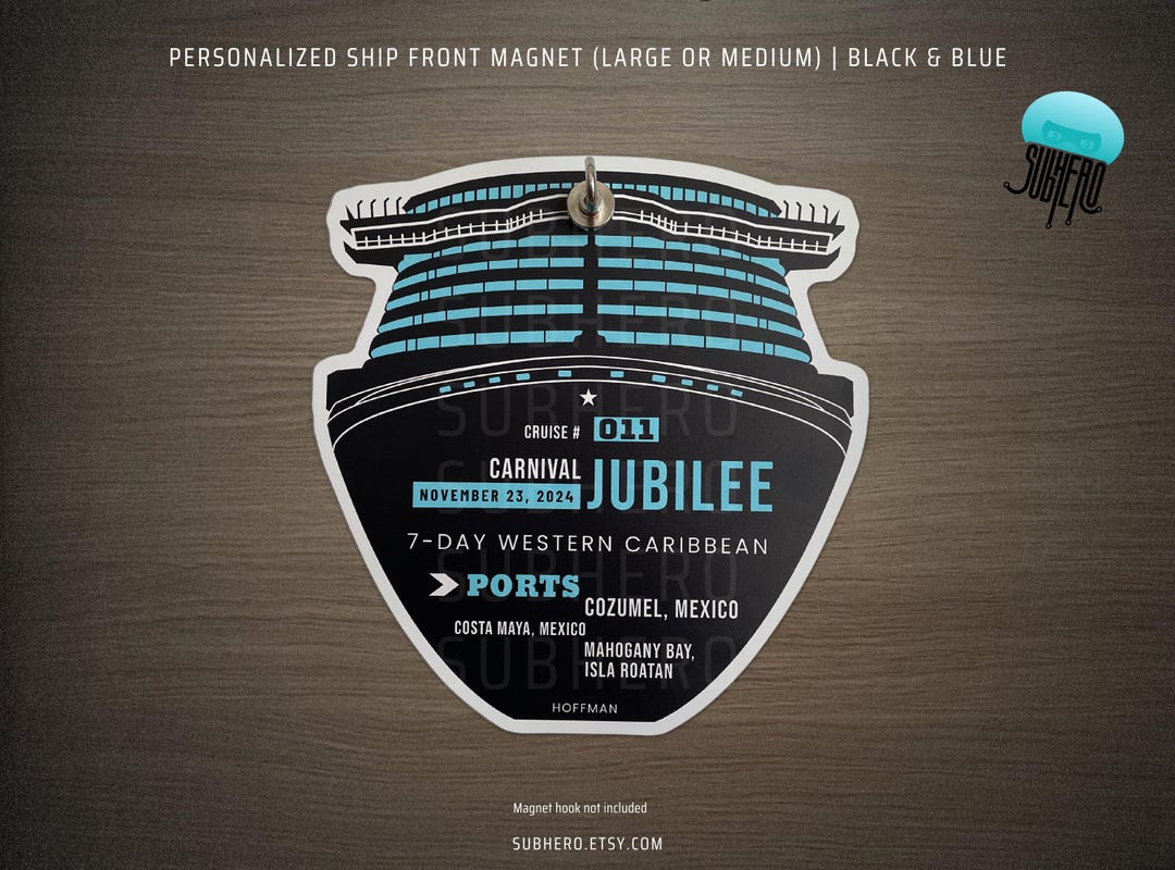 Custom Die-cut Ship Front Cruise Door Magnet, Cruise Gift for Family ...