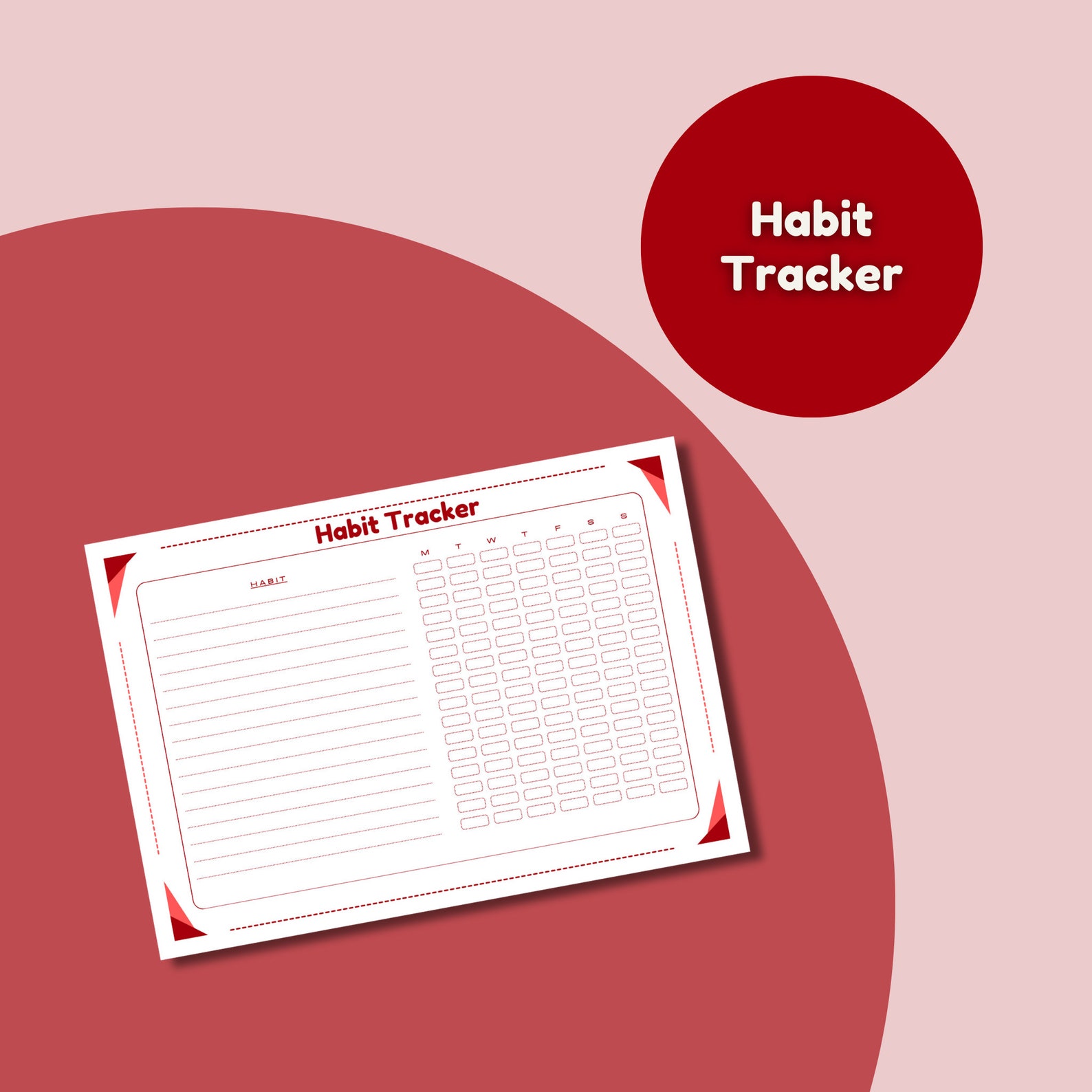 Undated Printable Planner Habit Tracker A4 A5 Daily, Weekly, Monthly ...