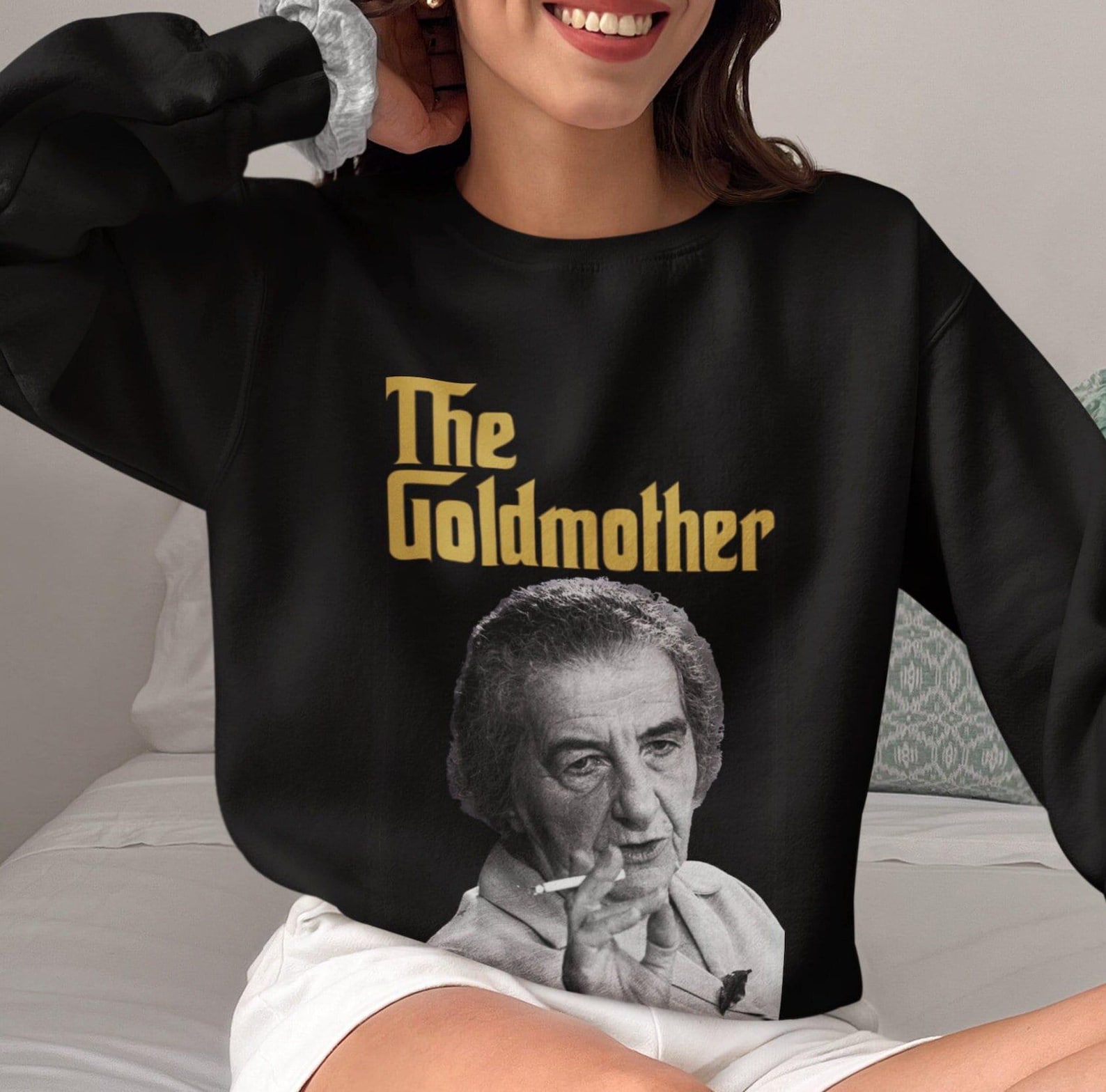 GOLDA MEIR Sweatshirt Israel Sweater the Goldmother Support Israel ...